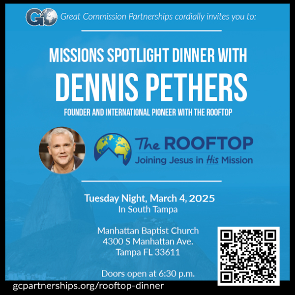 Missions Spotlight Dinner with The Rooftop - Great Commission Partnerships